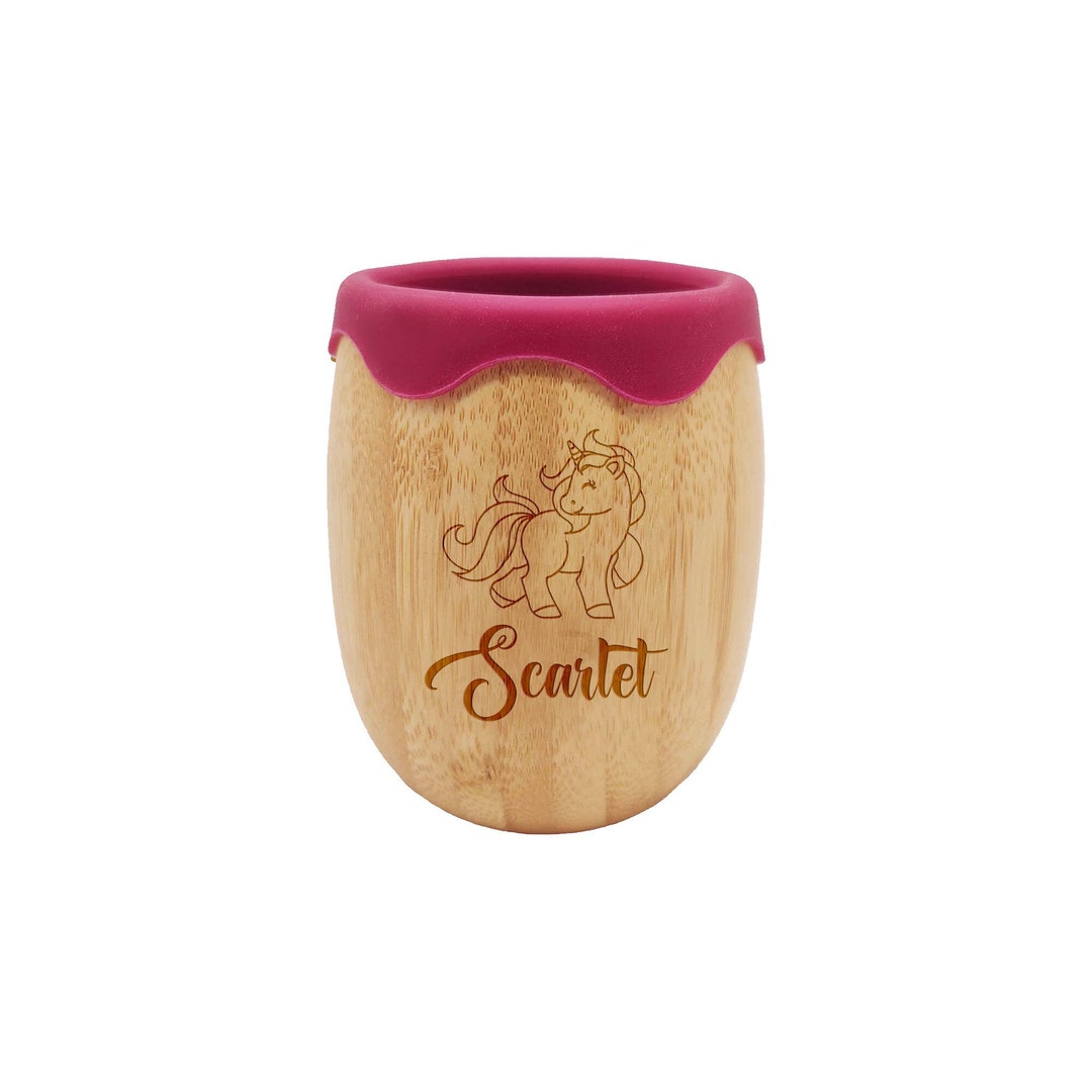 Personalized Sippy Cup, Bamboo Sippy Cup, Custom Name Engraved Baby Cup ...