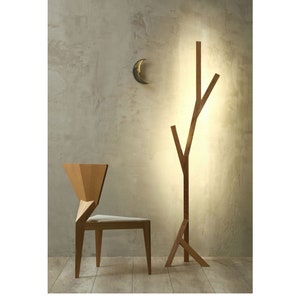 Floor Wood Lamp Wooden Root Stand Tall Floor Lamp Loft FIESTA High-end ...