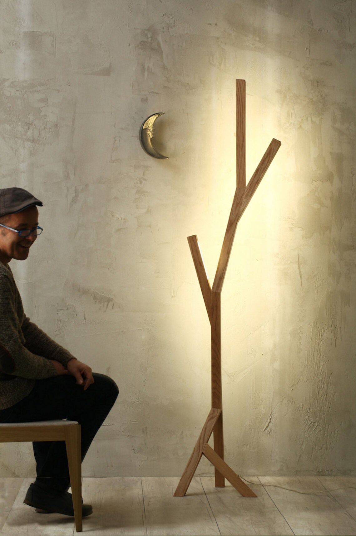 Floor Wood Lamp Wooden Root Stand Tall Floor Lamp Loft FIESTA | Etsy