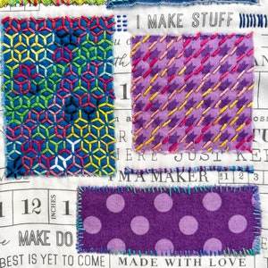 Happy Bright Colorful DIY Slow Stitch Kit - Complete Craft Set With ...