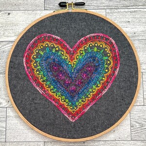 Digital Download Happy Hearts Hand Embroidery Pattern With Exclusive ...