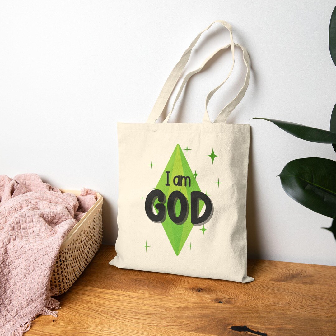 I Am God Tote Bag, Funny Sims Canvas Bag, Simmer Gift, Sims 4 Gamer ...