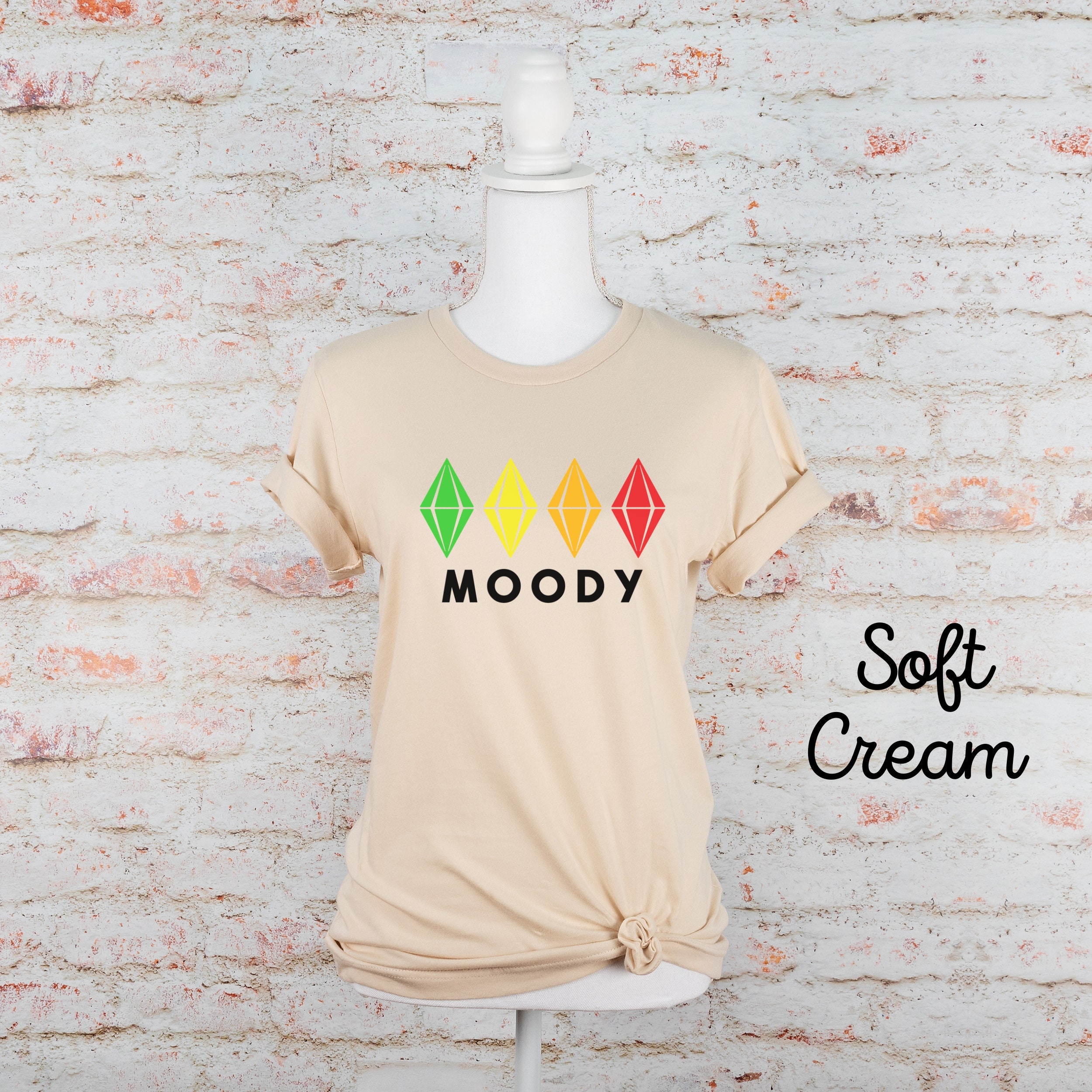 The Sims 4 With the Moody Green Yellow Orange Red Plumbob Short Sleeve ...