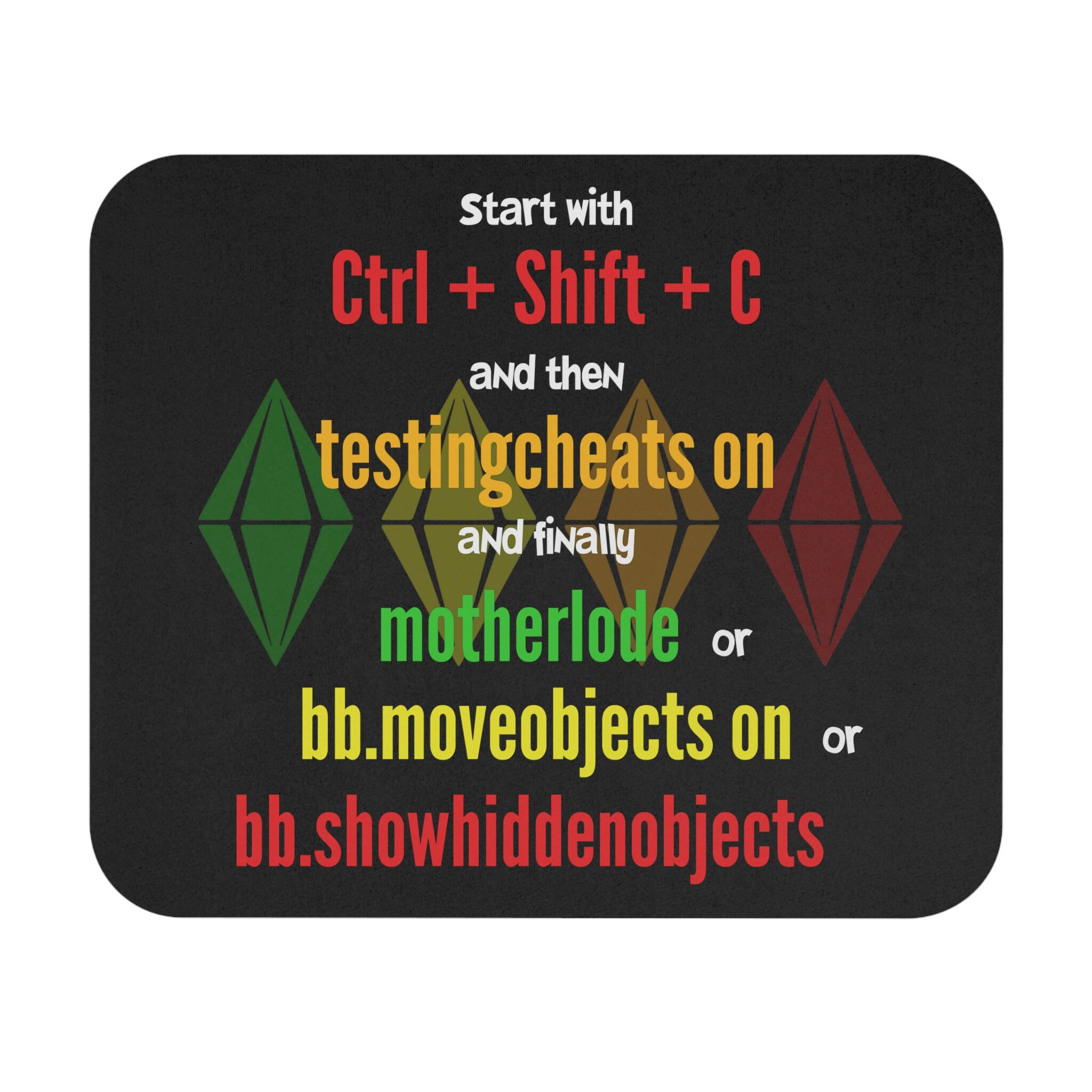 The Sims Cheat Code Mouse Pad rectangle for Gamers and Life - Etsy