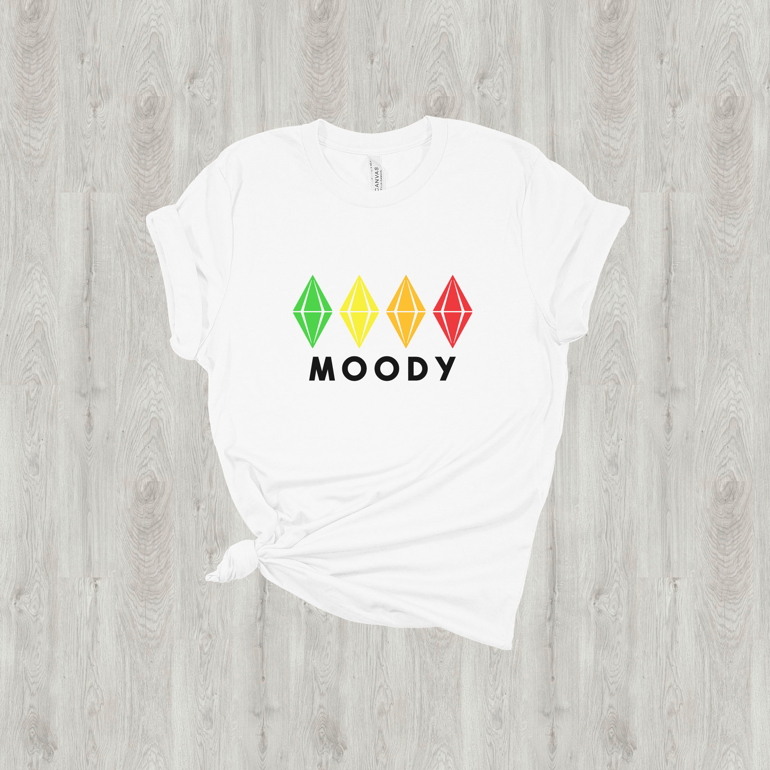 The Sims 4 With the Moody Green Yellow Orange Red Plumbob Short Sleeve ...