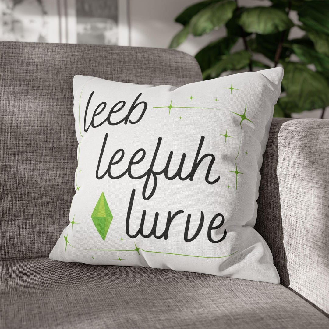 Simlish Leeb, Leefuh, Lurve Pillowcase, Fun Gift for Sims Lovers ...