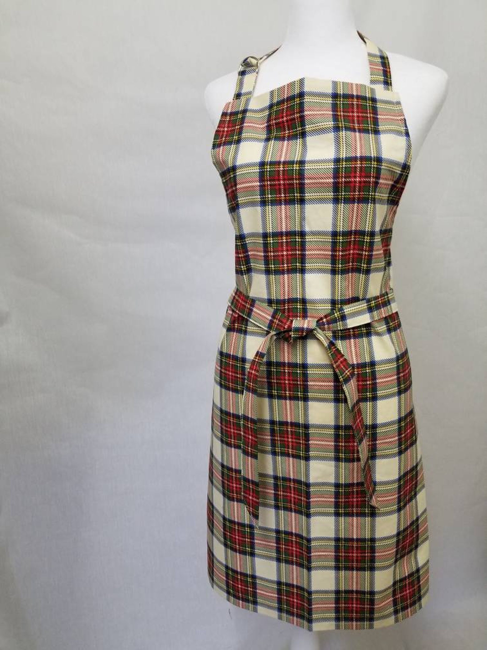 Tartan Plaid Apron Apron for Women Organic Cotton Apron | Etsy