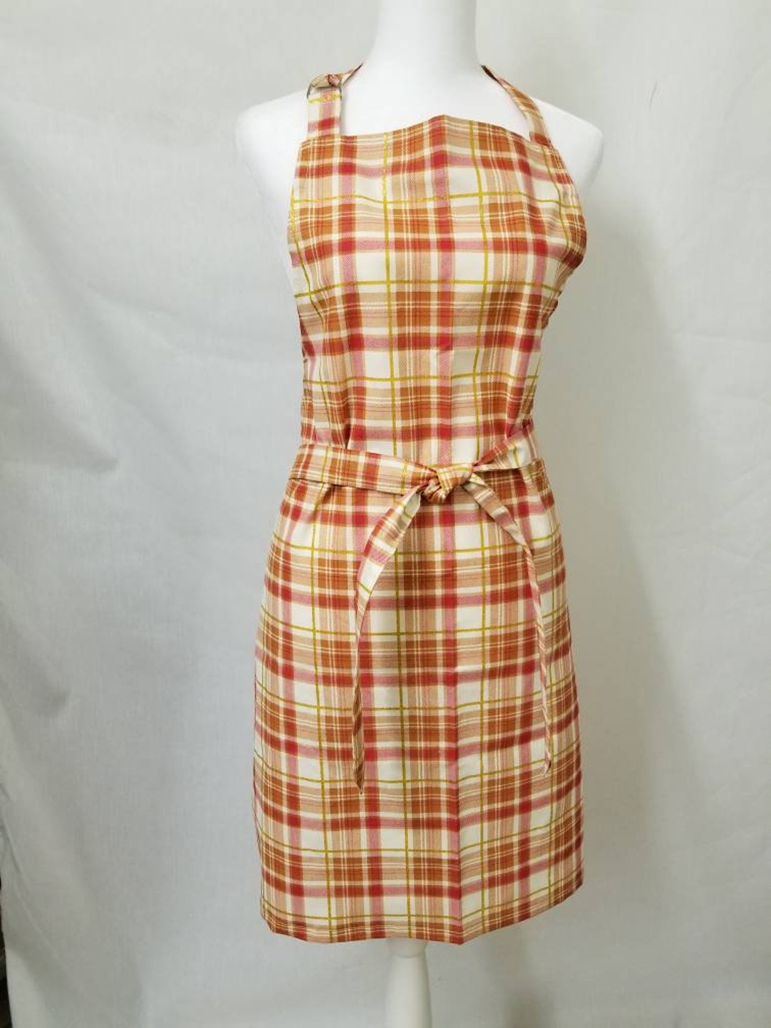 Tartan Plaid Apron Apron for Women Organic Cotton Apron | Etsy