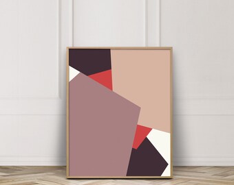 Color block art | Etsy