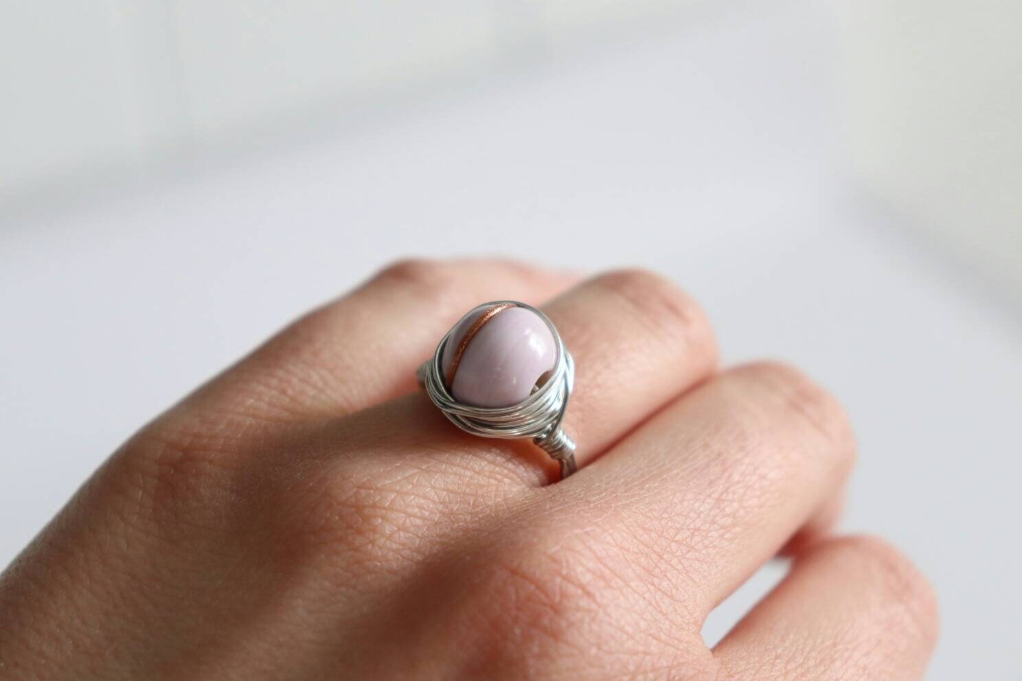 Wire Wrapped Ring, Wire Wrapped Jewelry, Ring Size 6.75, Silver Band ...
