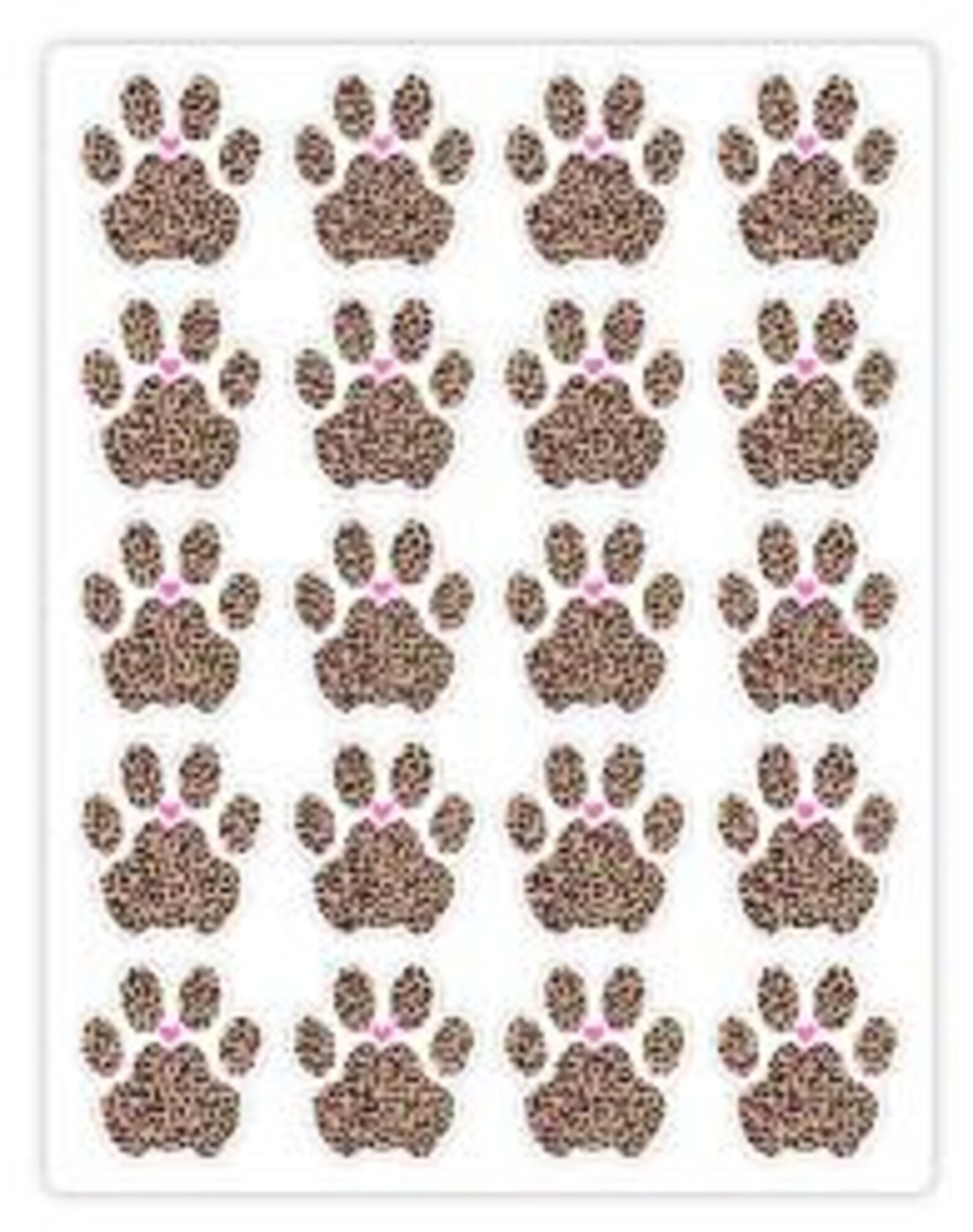 Paw Print Sticker Sheet Animal Print - Etsy