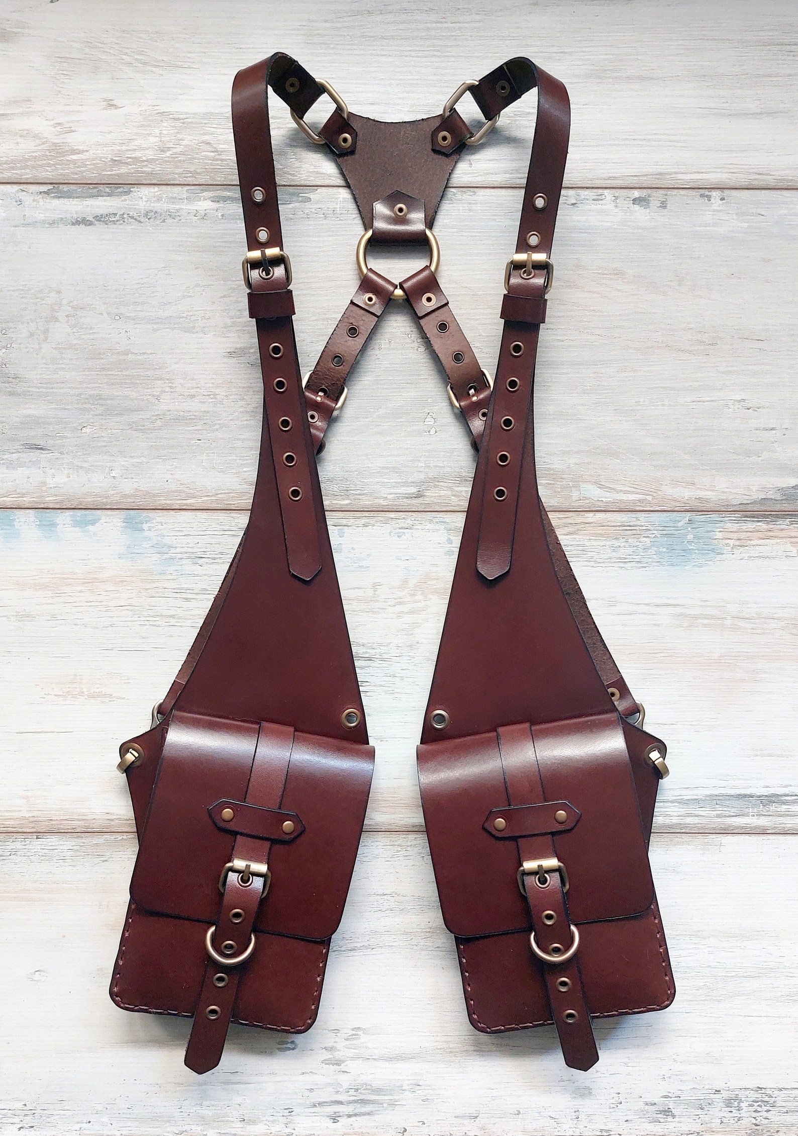 Black Leather Holster Bag, Real Leather Shoulder Bag, Leather Festival ...