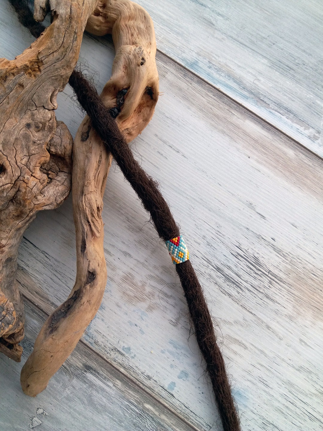 Aztec Motif Dreadlock Bead Peyote Stitch Miyuki Dreadbead Dreadlock ...