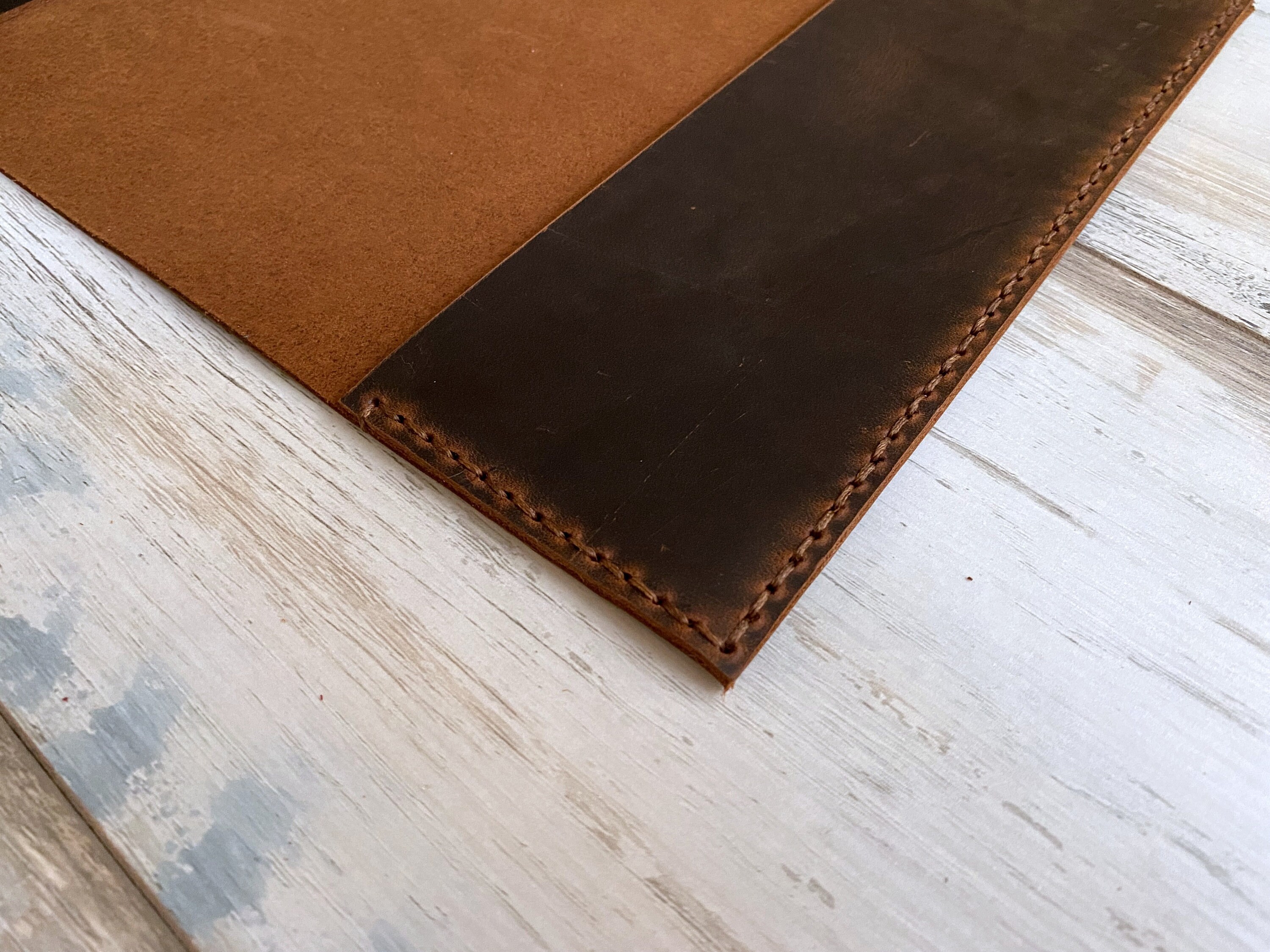 Brown Leather Book Cover Leather Journal Case Journal Cover | Etsy