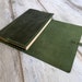Green Leather Book Cover Leather Journal Case Journal Cover - Etsy