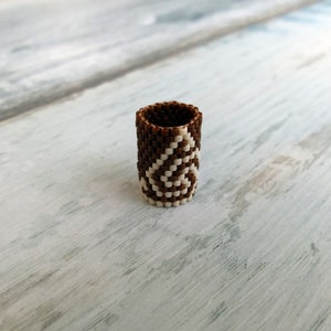 Aztec Motif Dreadlock Bead Peyote Stitch Miyuki Dreadbead Dreadlock ...
