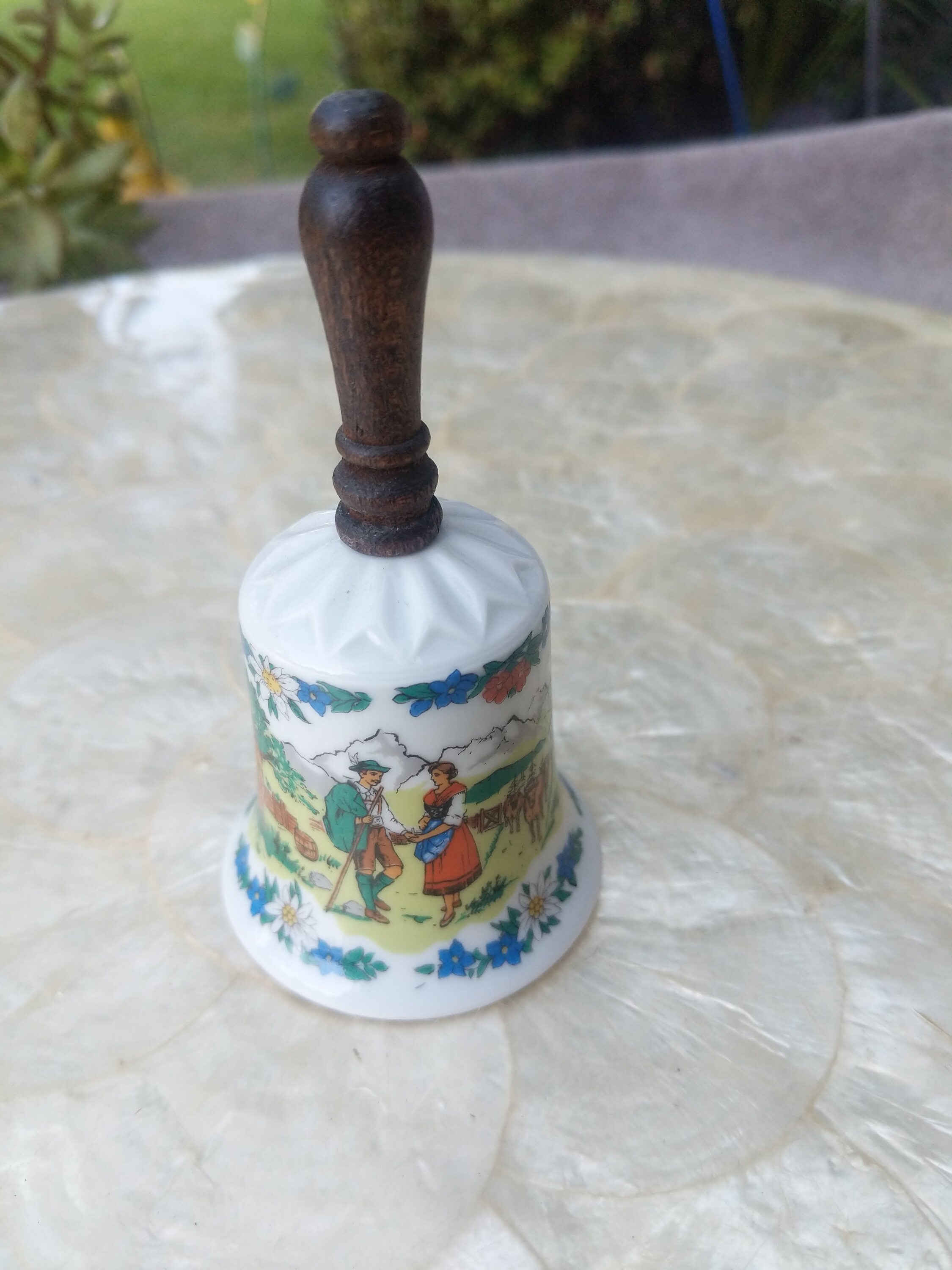 S.P.M Walkure W Germany Wood Handle Porcelain Bell Man Woman | Etsy