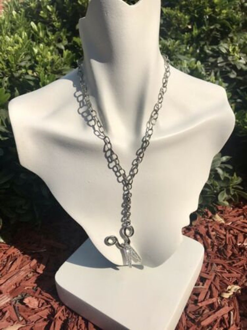 Rhinestone Silver Tone Scissors Shears Hairdresser Pendant - Etsy