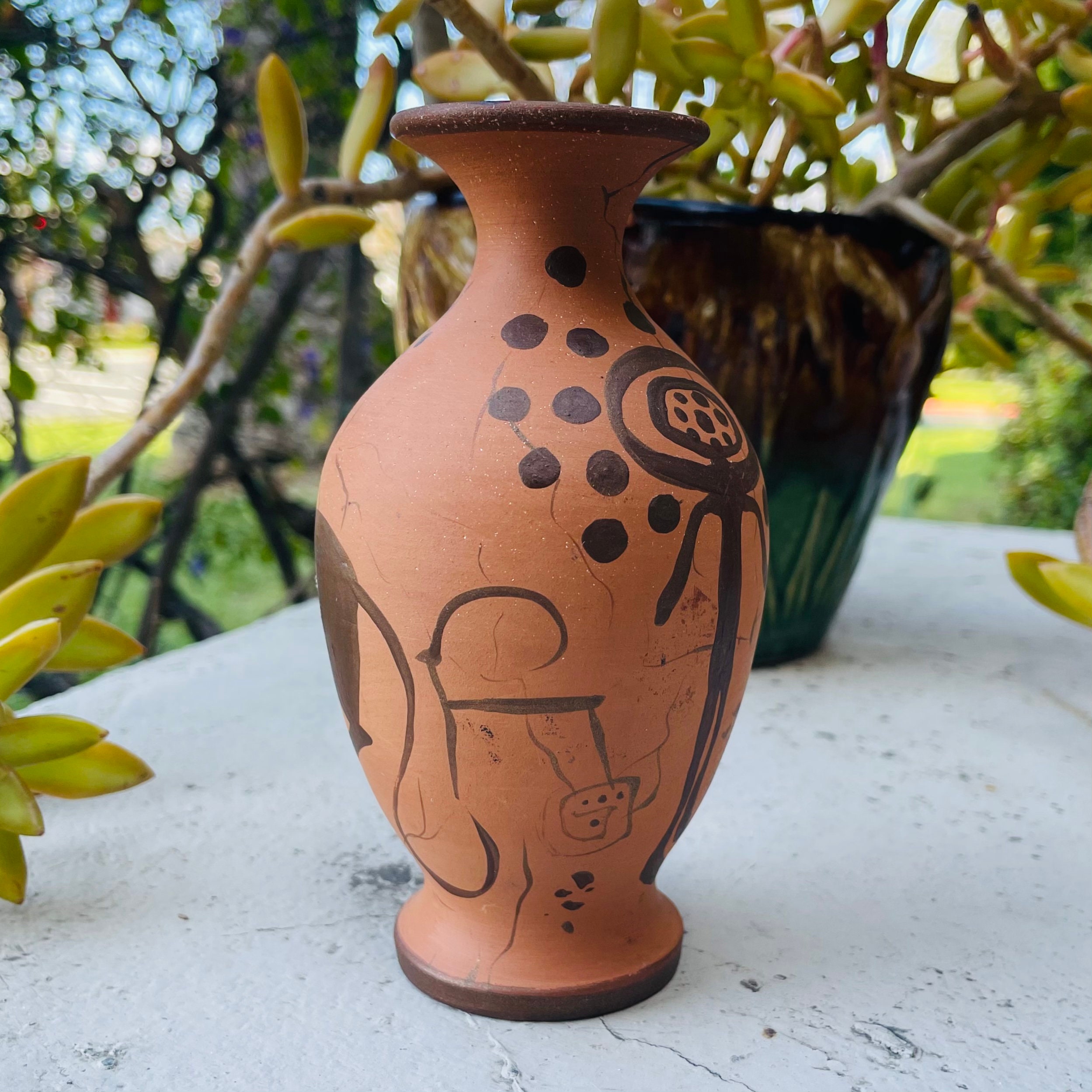 Antique Ancient Alien Design Tan Brown Clay Animal Pottery | Etsy