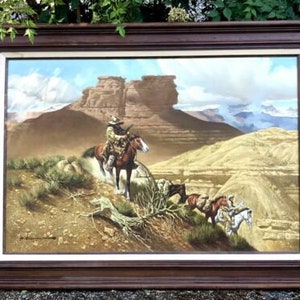 Rare Southwest Original Oil on Canvas Signed Artist R. Gisson - Etsy