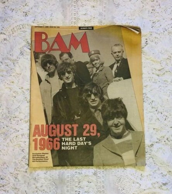 Vintage BAM Magazine Featuring the Beatles Issue No. 239 Sept. - Etsy