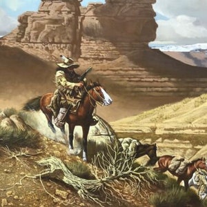 Rare Southwest Original Oil on Canvas Signed Artist R. Gisson - Etsy