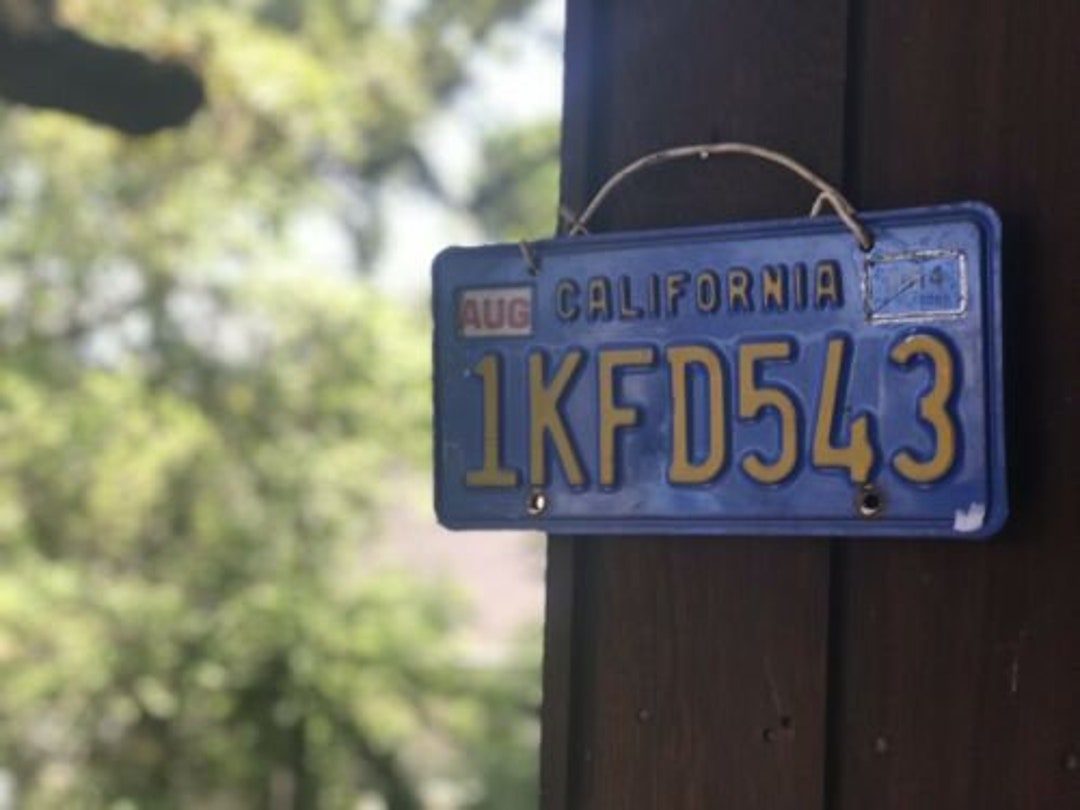 Vintage Blue & Yellow California License Plate Pair 1KFD543 DMV ...