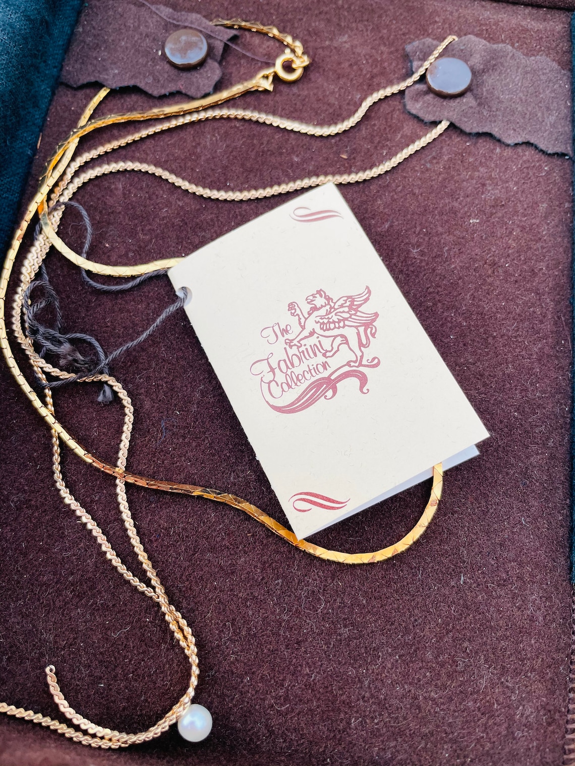 Vintage Fabrini Jewelry Collection Set of 2 Gold Tone - Etsy