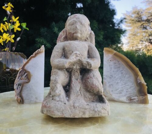 Antique Stone Carved Spiritual Relic Burmese Mynamar Devotee | Etsy