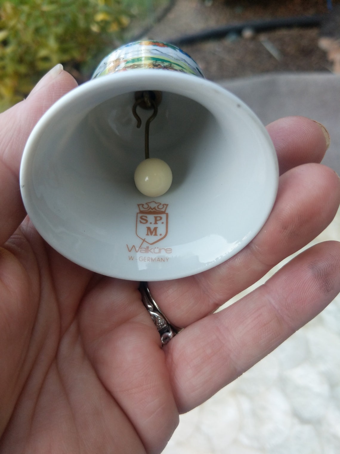 S.P.M Walkure W Germany Wood Handle Porcelain Bell Man Woman - Etsy