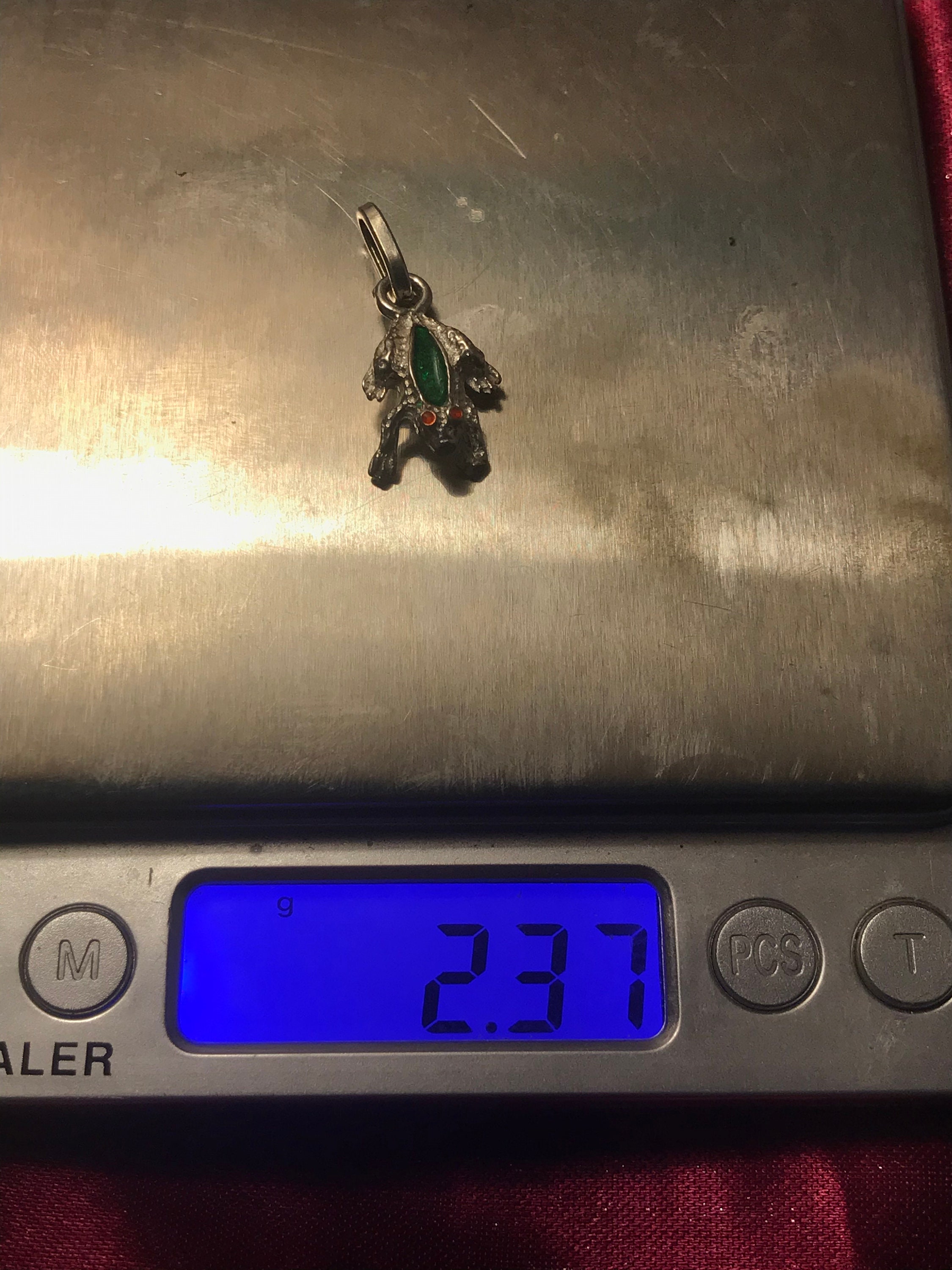 Vintage Sterling Silver 925 Red Green Enamel Frog Charm | Etsy