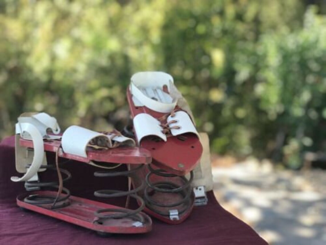 1960s Antique Vintage Circus Metal Jumping Shoes With Springs - Etsy
