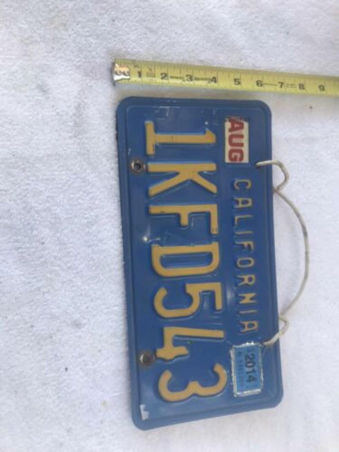 Vintage Blue & Yellow California License Plate Pair 1KFD543 | Etsy