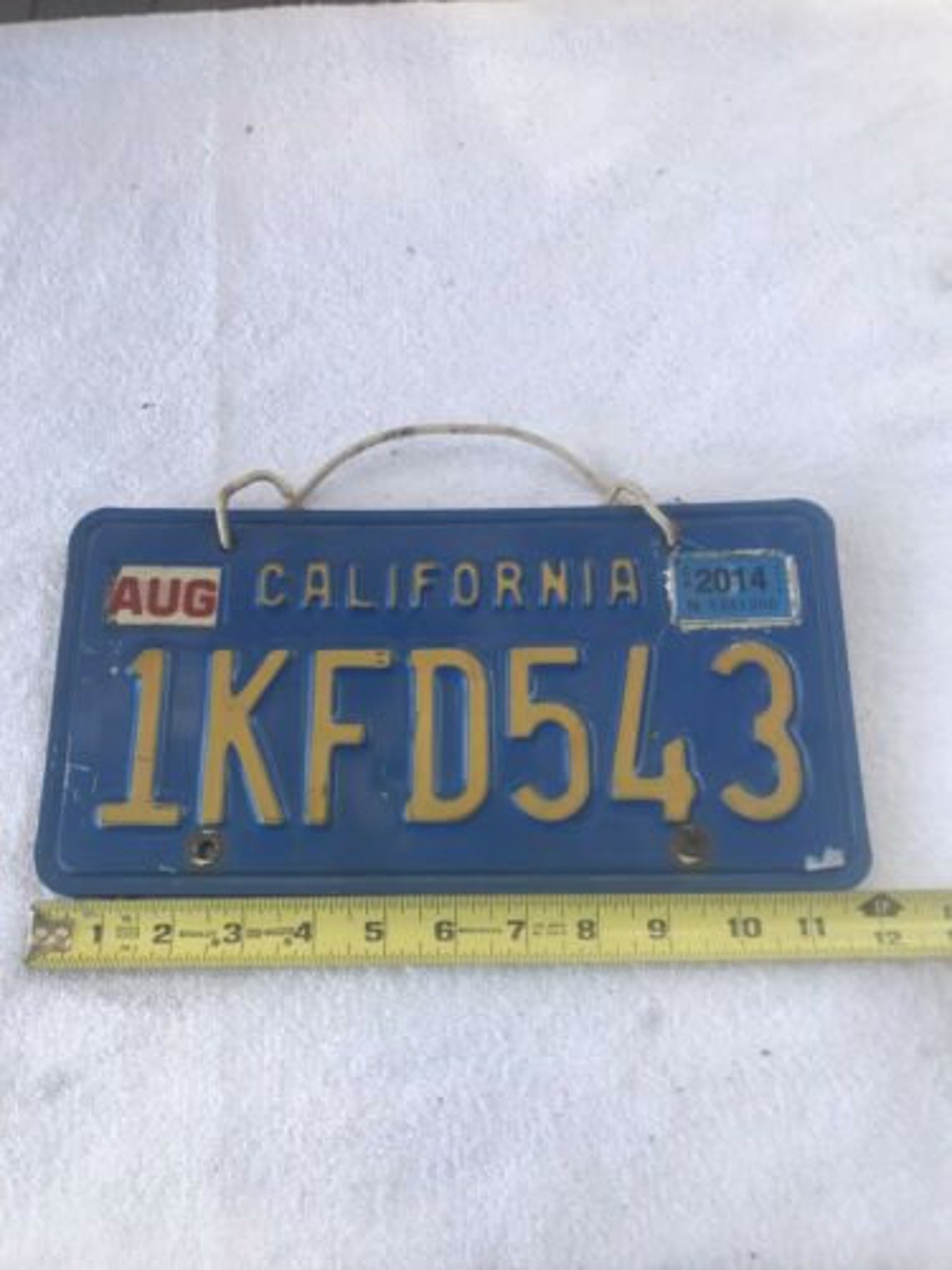 Vintage Blue & Yellow California License Plate Pair 1KFD543 | Etsy
