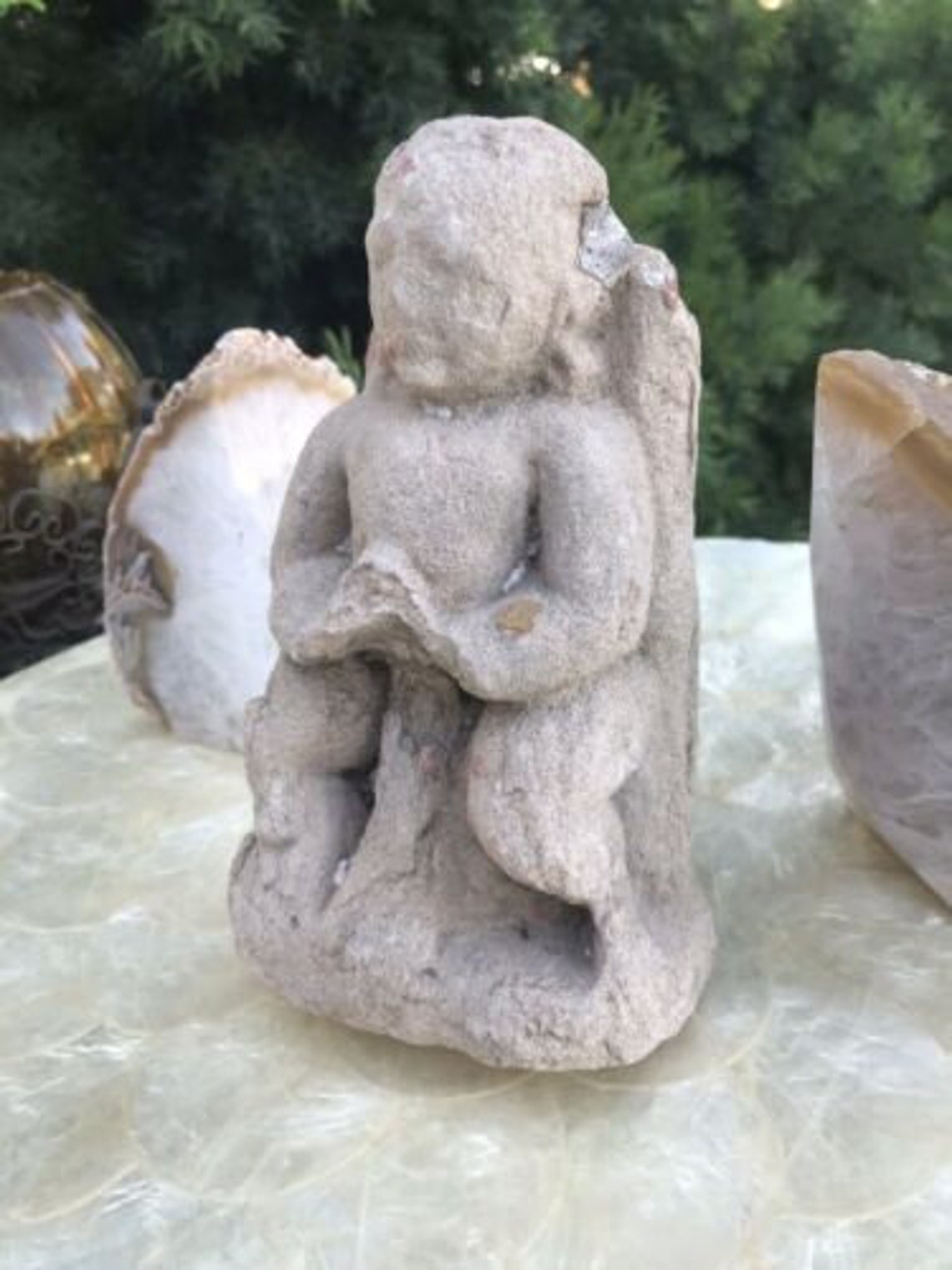 Antique Stone Carved Spiritual Relic Burmese Mynamar Devotee | Etsy