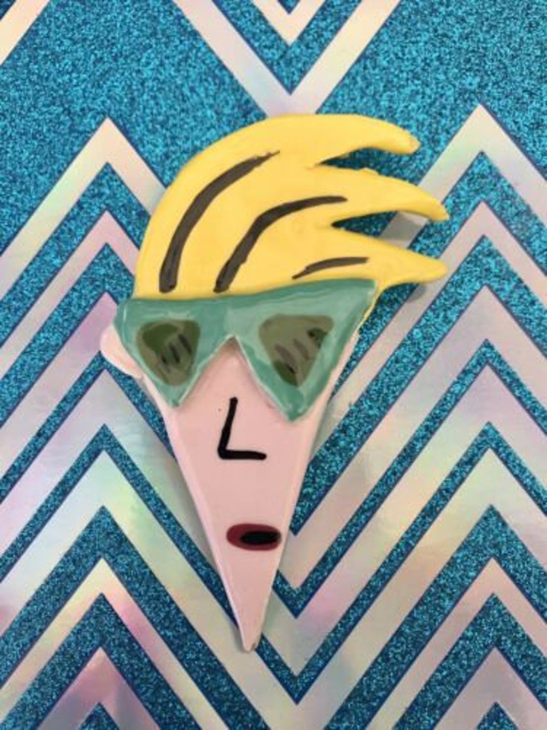 Vintage Cool Guy Face Clay Pinback Pin Brooch '70s - Etsy