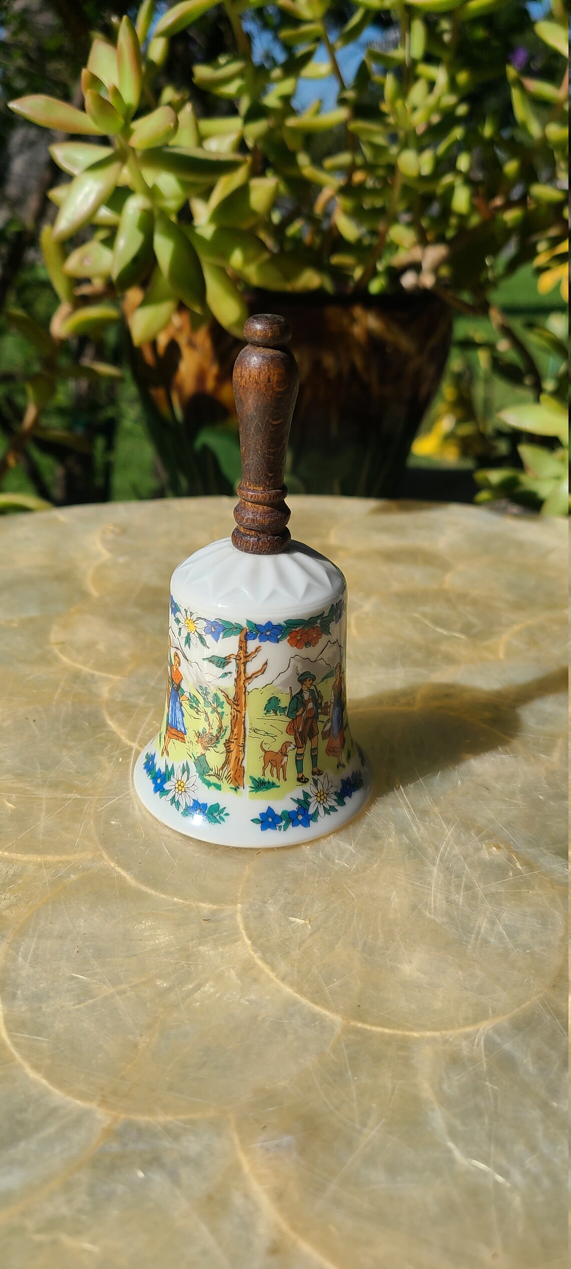 S.P.M Walkure W Germany Wood Handle Porcelain Bell Man Woman - Etsy