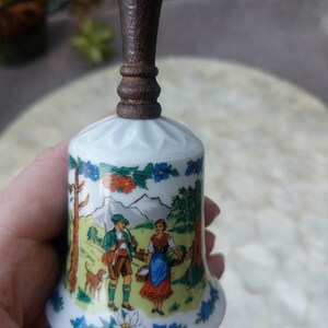 S.P.M Walkure W Germany Wood Handle Porcelain Bell Man Woman - Etsy