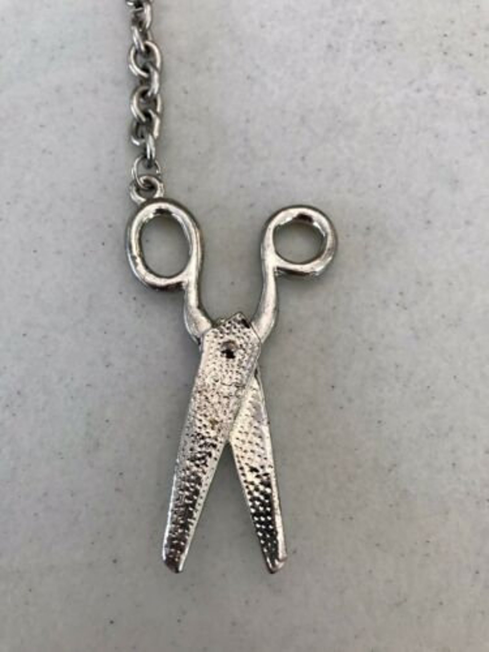 Rhinestone Silver Tone Scissors Shears Hairdresser Pendant - Etsy
