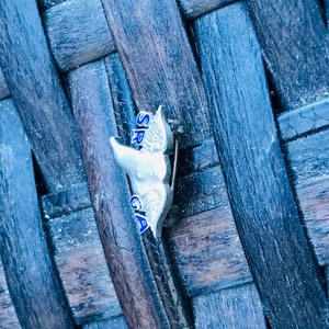 Vintage Enamel Sterling Silver 925 SR GA Winged Foot Track Wings Award ...