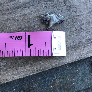 Vintage Enamel Sterling Silver 925 SR GA Winged Foot Track Wings Award ...