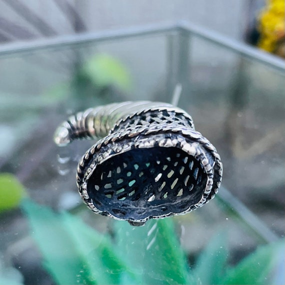 Antique Cornucopia Goat's Horn Vintage Sterling Silve… - Gem