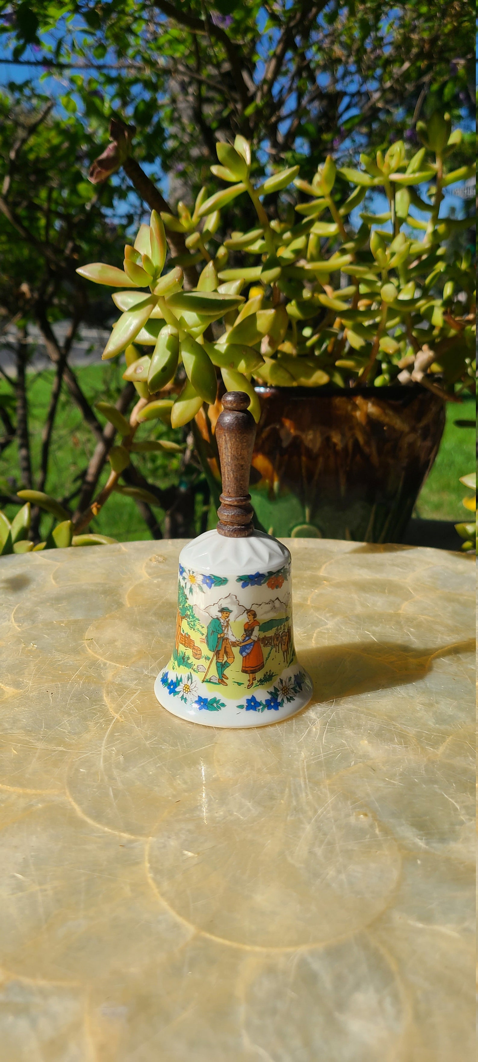 S.P.M Walkure W Germany Wood Handle Porcelain Bell Man Woman | Etsy