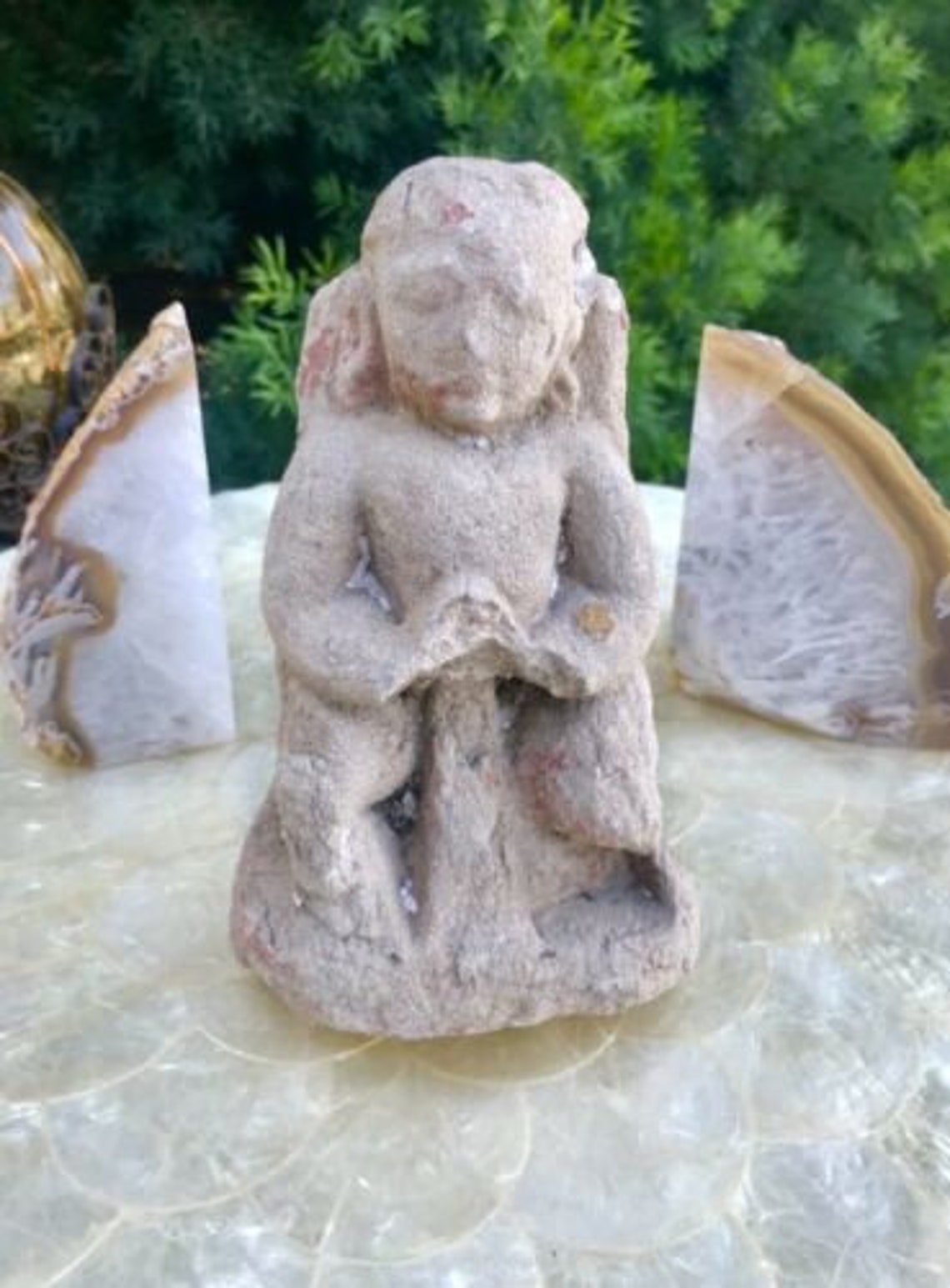 Antique Stone Carved Spiritual Relic Burmese Mynamar Devotee | Etsy