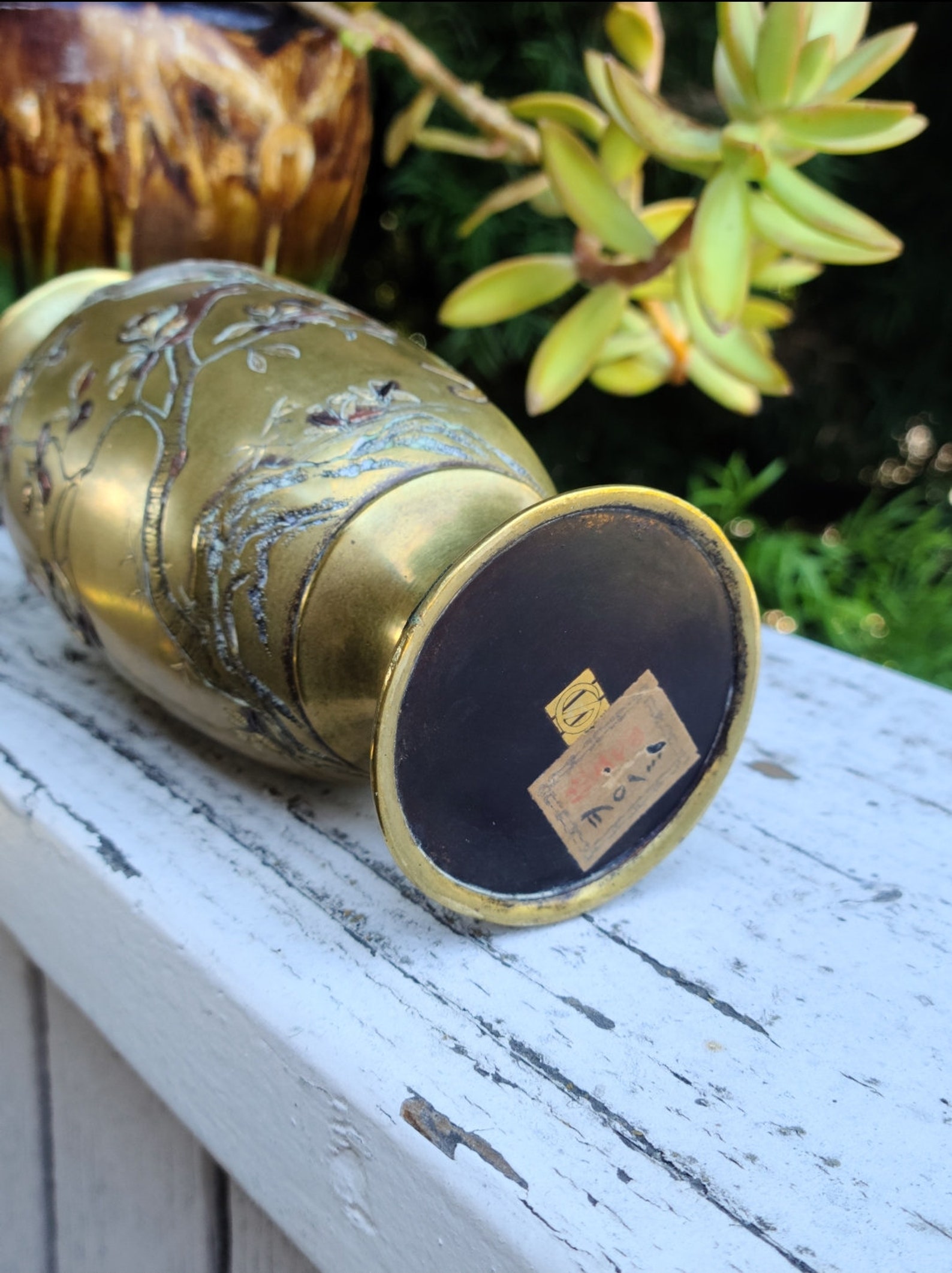 Meiji Period Antique Japanese Bronze Inlay Brass Mixed Metal | Etsy