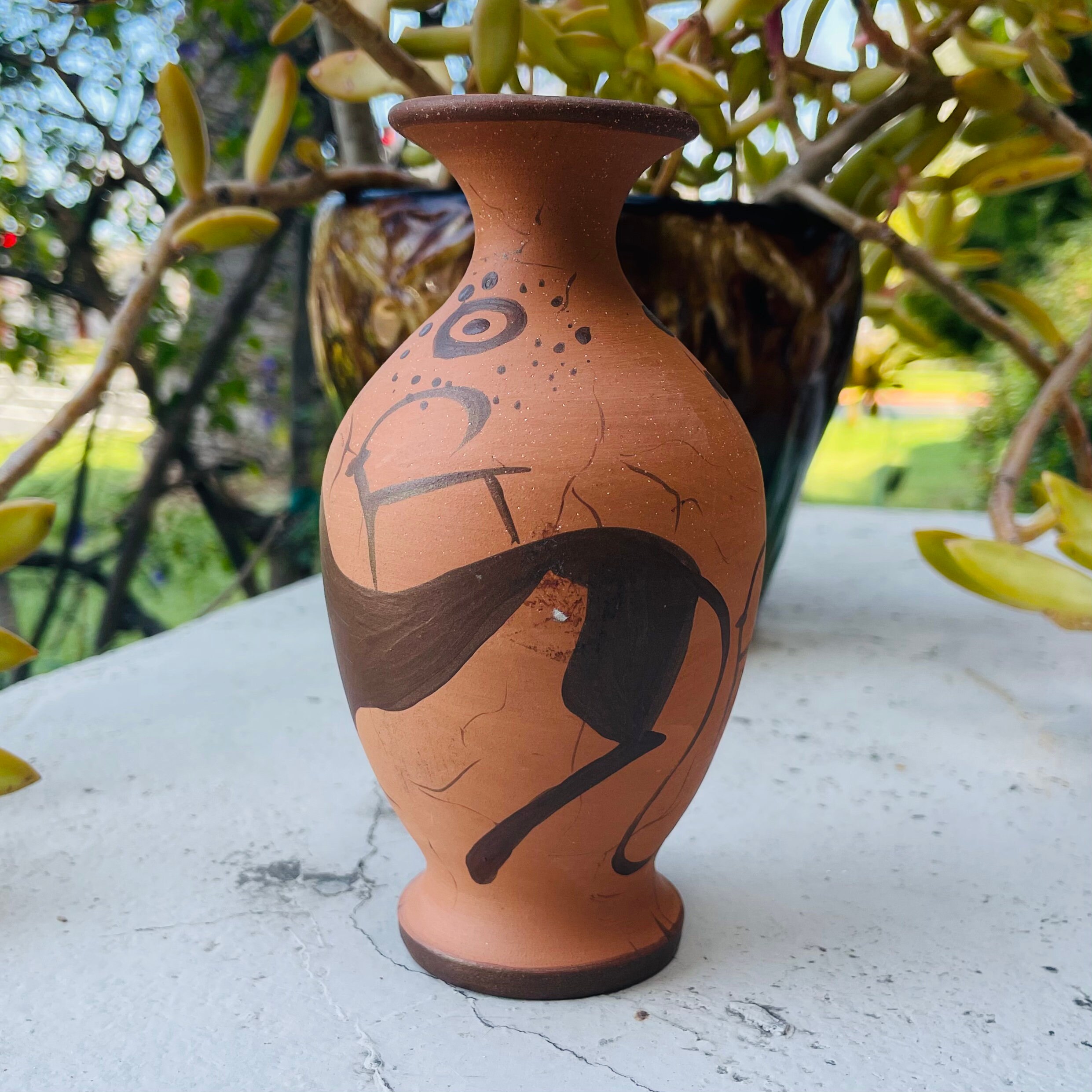 Antique Ancient Alien Design Tan Brown Clay Animal Pottery | Etsy