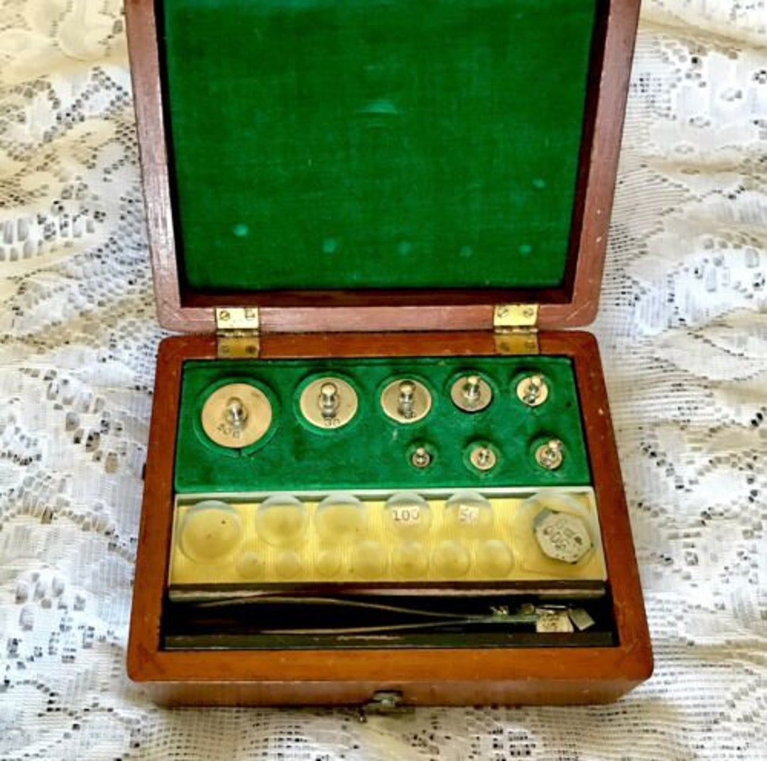 Vintage Jewelers Weight Set in Original Box by Wood Corp Wood - Etsy