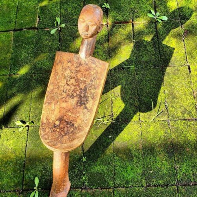 Antique African Tribal Lobi Wood Carved Man Stool From Burkina - Etsy