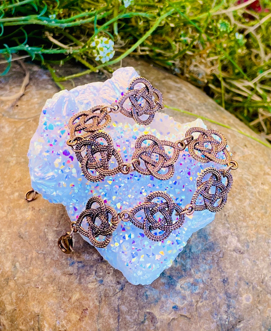 Celtic Knot Geometric Interlocking Circles Copper Metal Link - Etsy