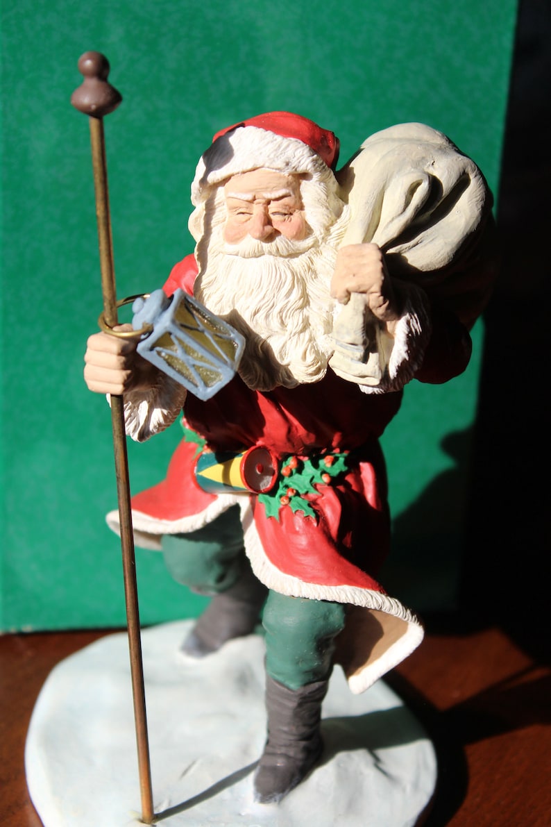 Collectible Hallmark Heirloom Santa With Staff, Christmas Santa ...